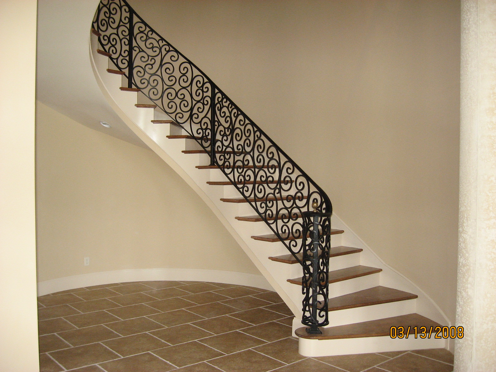 Rampe, escalier, en, fer, forge, Ferronnerie, d Art Ferronnerie, d Art